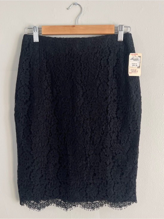 Skirts | Deadstock 8s Saks Fifth Avenue Black Lace Pencil Skirt ...